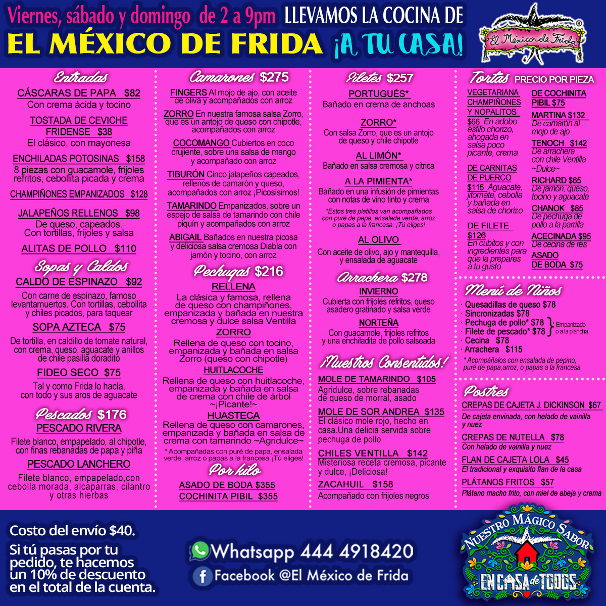 El México de Frida | Menú